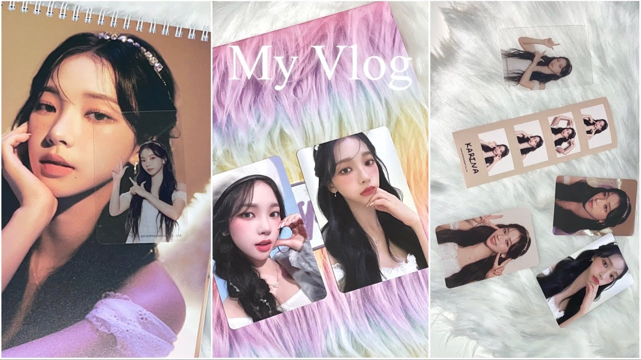 마이로그 드디어 시그 도착이다 ~ 준등기깡 크리스마스 랜덤팩 에스파 시그 덕질 브이로그 Youtube
