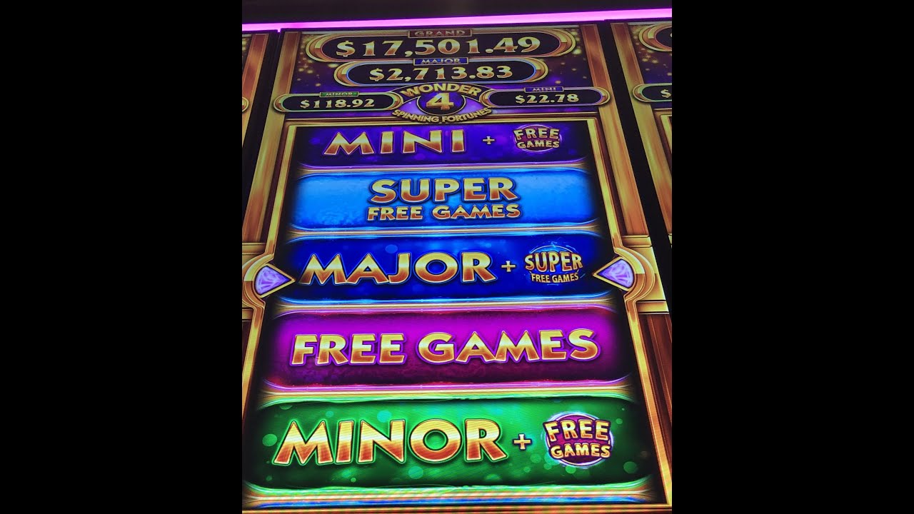 Wonder 4 Spinning Fortunes slot machine live play - YouTube