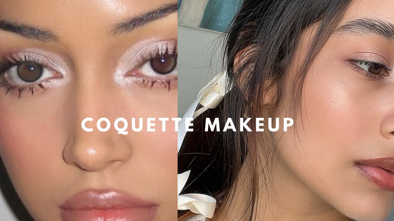 Maquillaje coquette fácil + 20 cosas sobre mi | coquette makeup🎀🤍 - YouTube