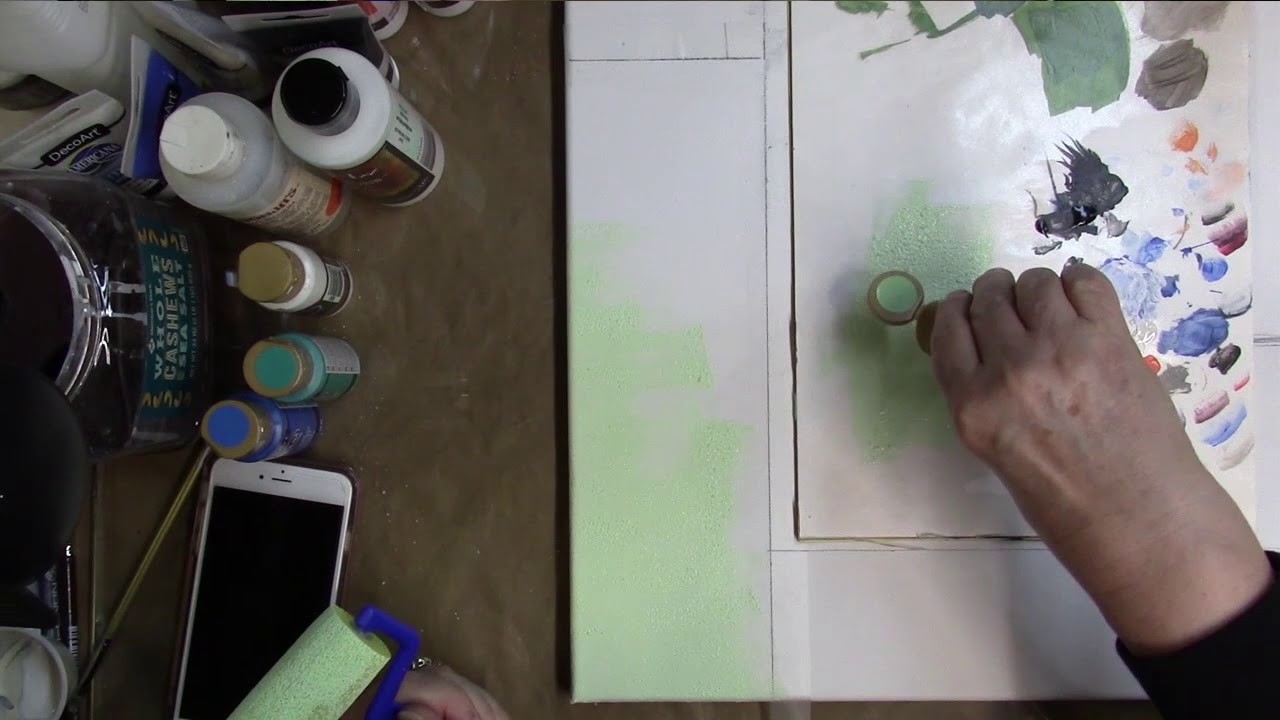 1 Color Blocking a Canvas - YouTube