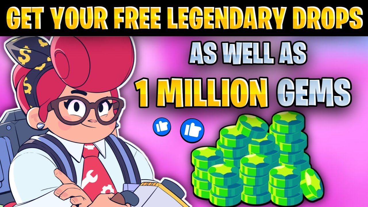GET YOUR FREE LEGENDARY STARR DROPS AND 1 MILLION GEMS IN BRAWLSTARS ...