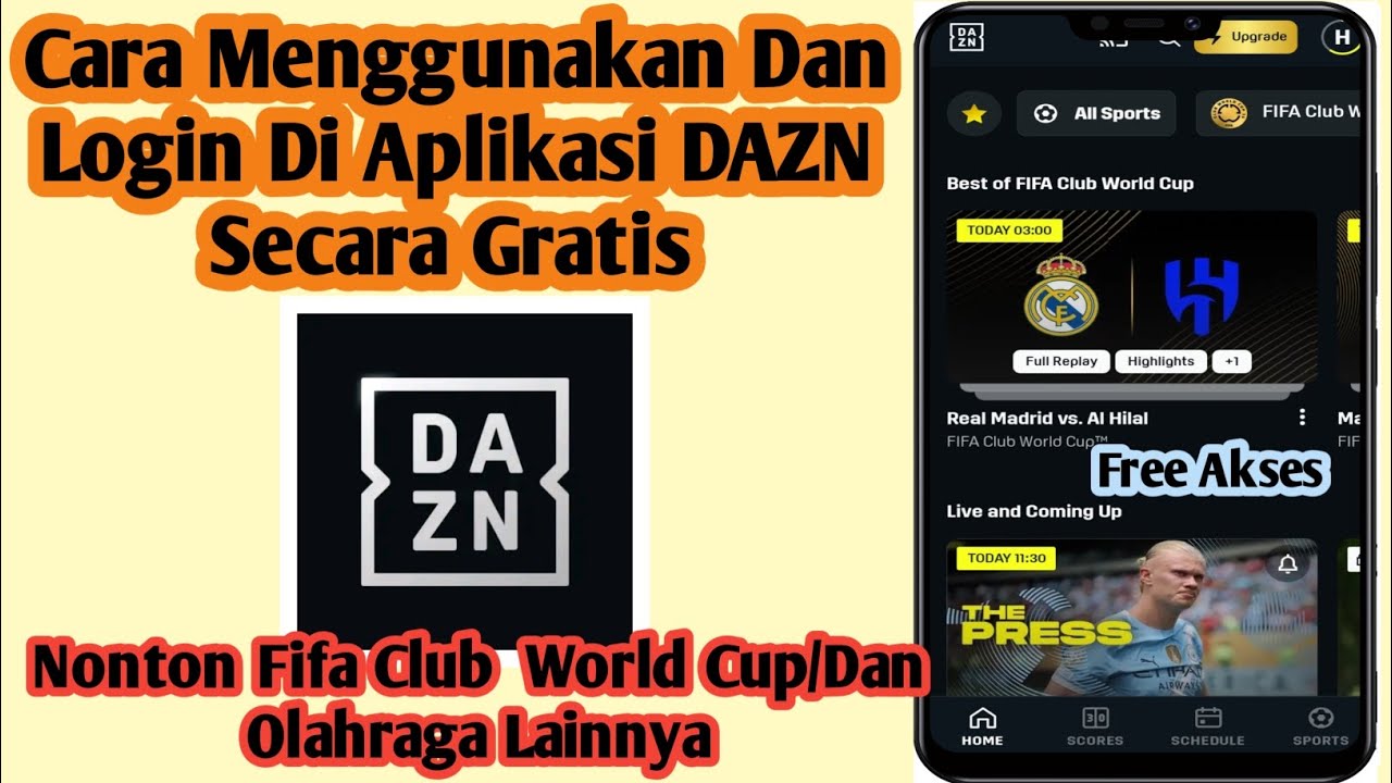 Cara Menggunakan Aplikasi DAZN Dan Cara Login Di Aplikasi DAZN | Cara Nonton Fifa Club World Cup ...
