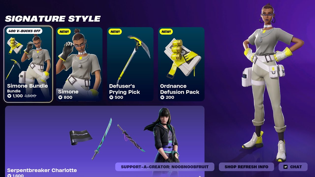 *NEW* Fortnite Skin | Simone - YouTube