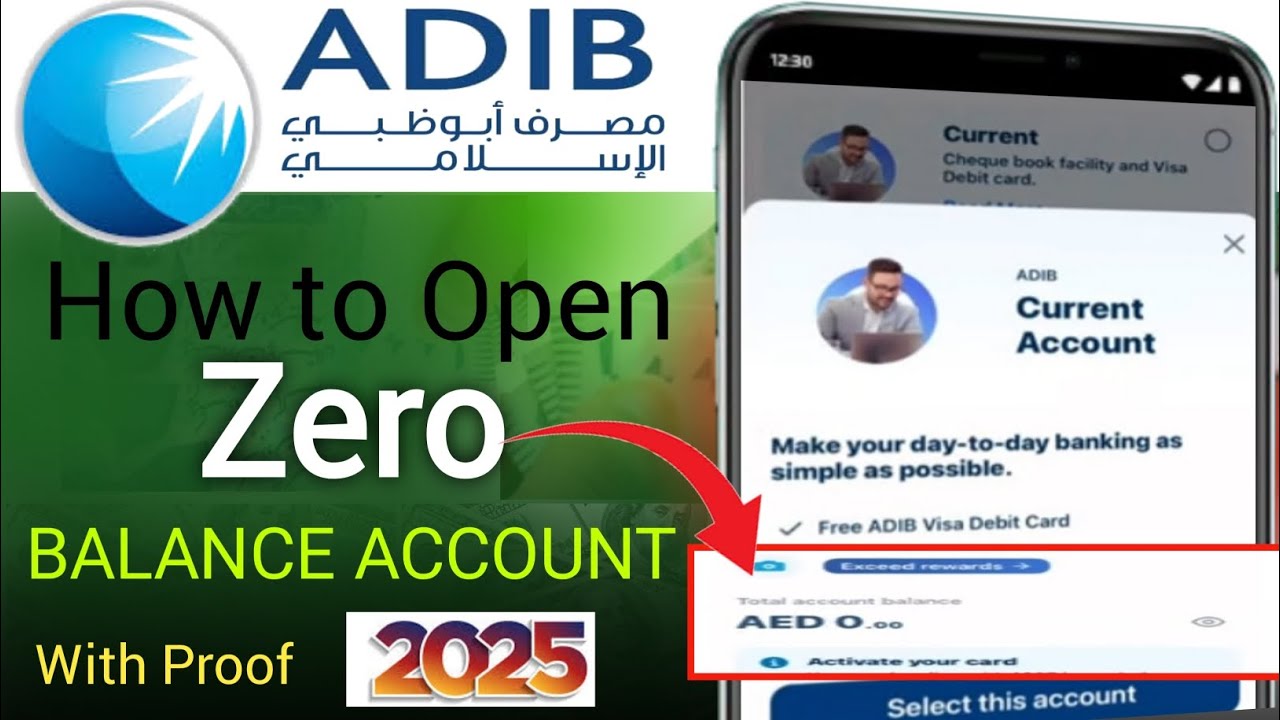 How to Open ADIB Bank Account Online 2025 | ADIB Zero Balance account ...