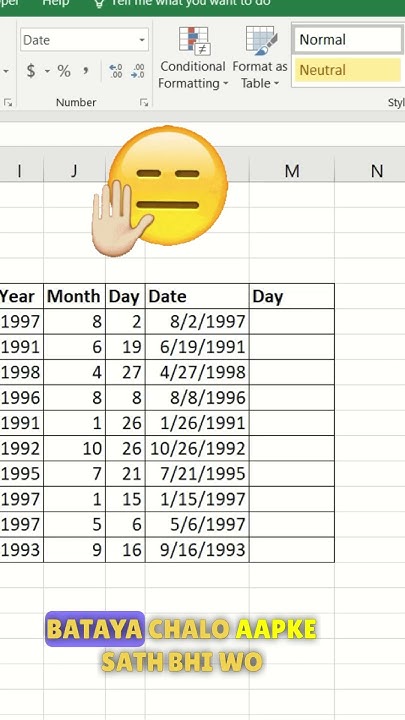 How To Convert Date Into Days In Excel With Shortcutexceltips Youtubeshorts Exceltutorial