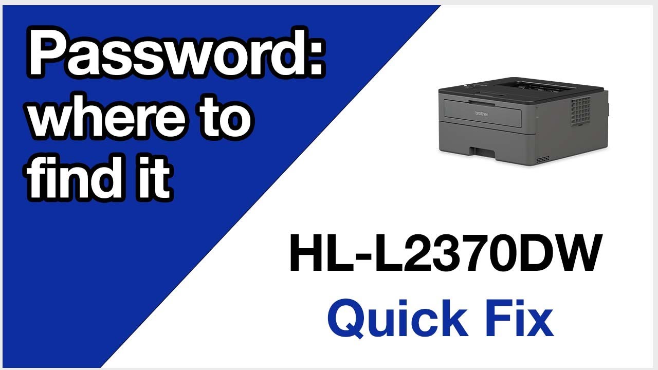 HLL2370DW find machine password – Brother quick fix - YouTube