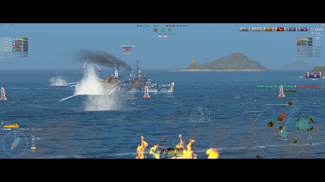 1943 Strait of Bonifacio, Colorized - YouTube