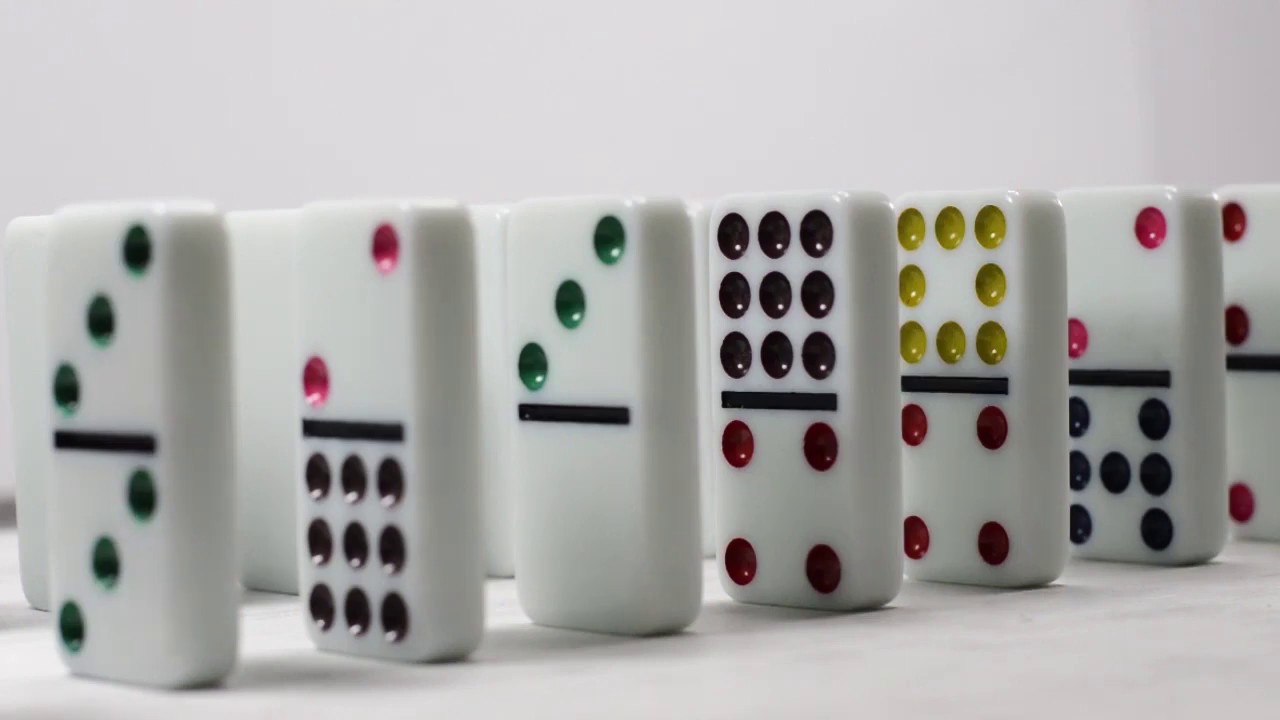 dominoes do not fall, they stand up :-) - YouTube