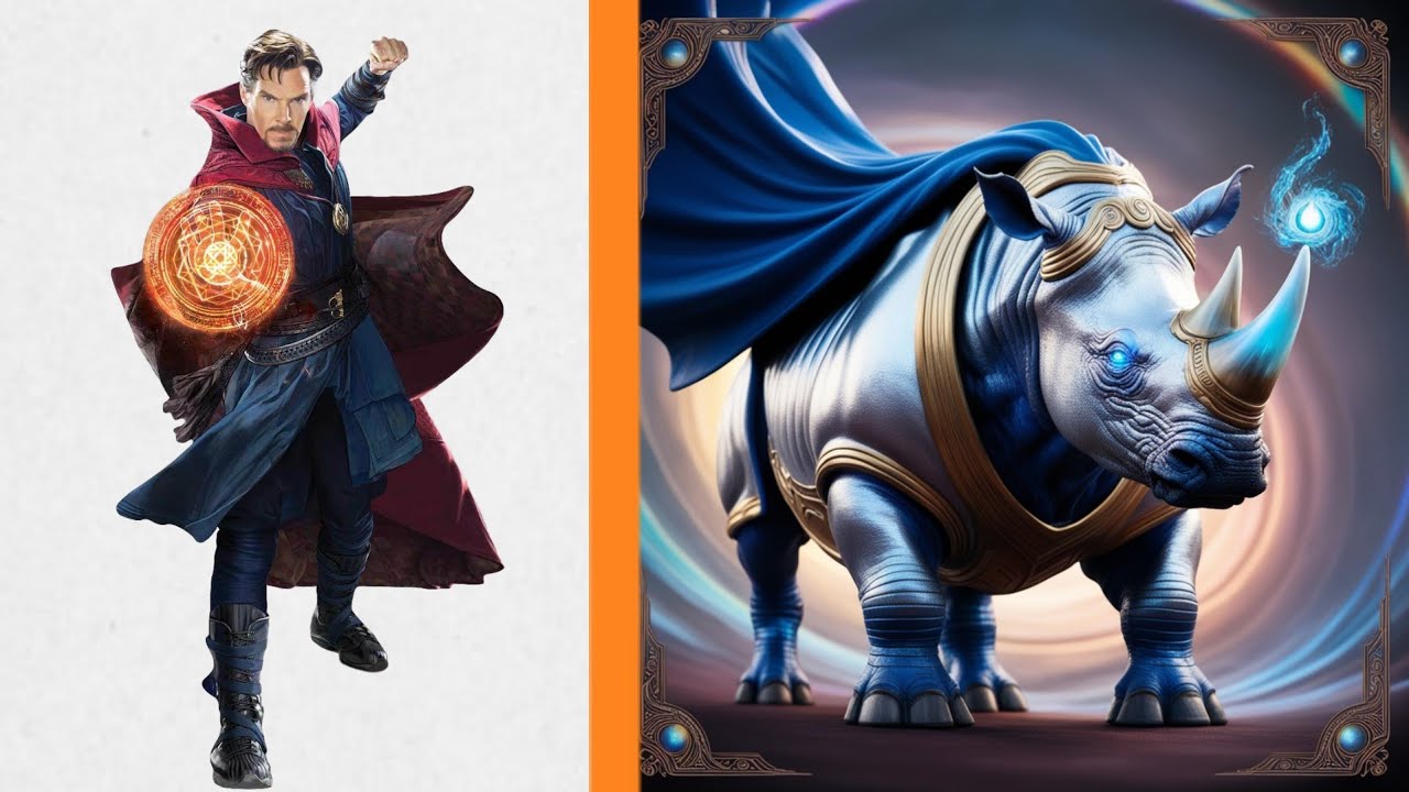 Avengers But Rhinos 💥 Marvel Superheroes Charge Into Action! - YouTube