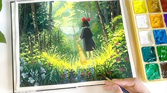 🌱 Painting Studio Ghibli Scene with HIMI Gouache | The Secret World of Arrietty - YouTube