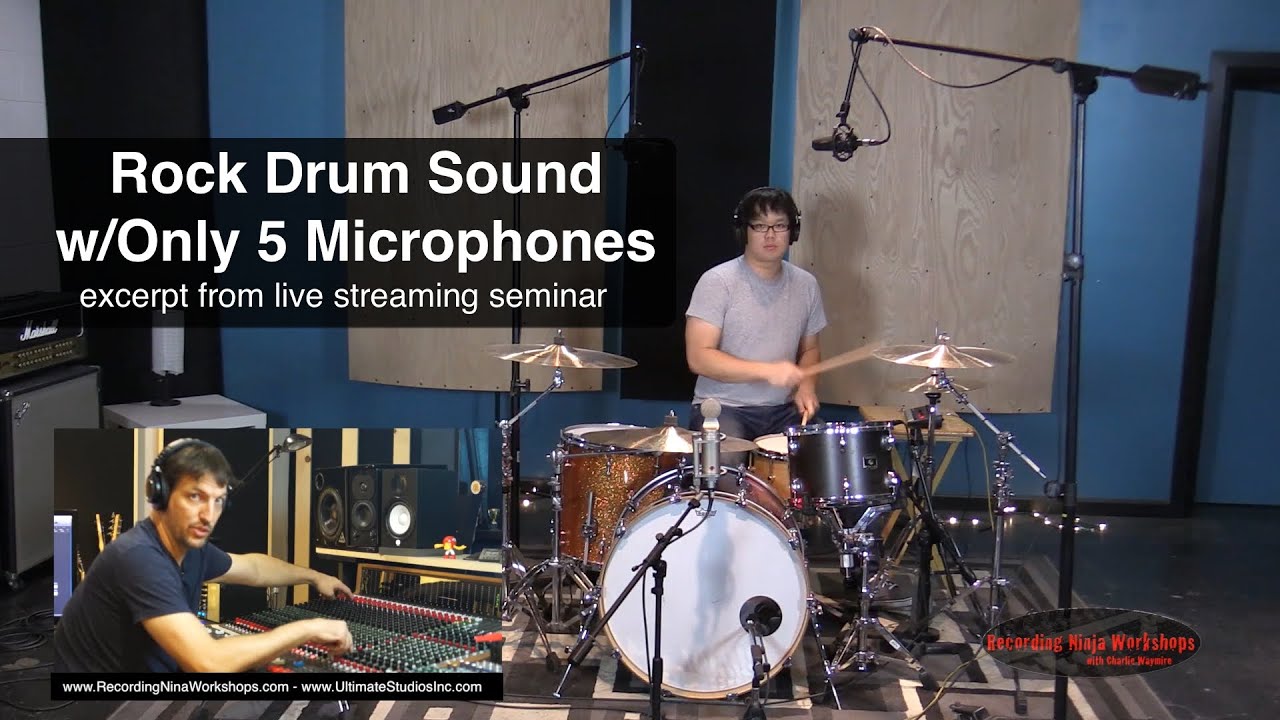 Recording Rock Drums with 5 Microphones - YouTube