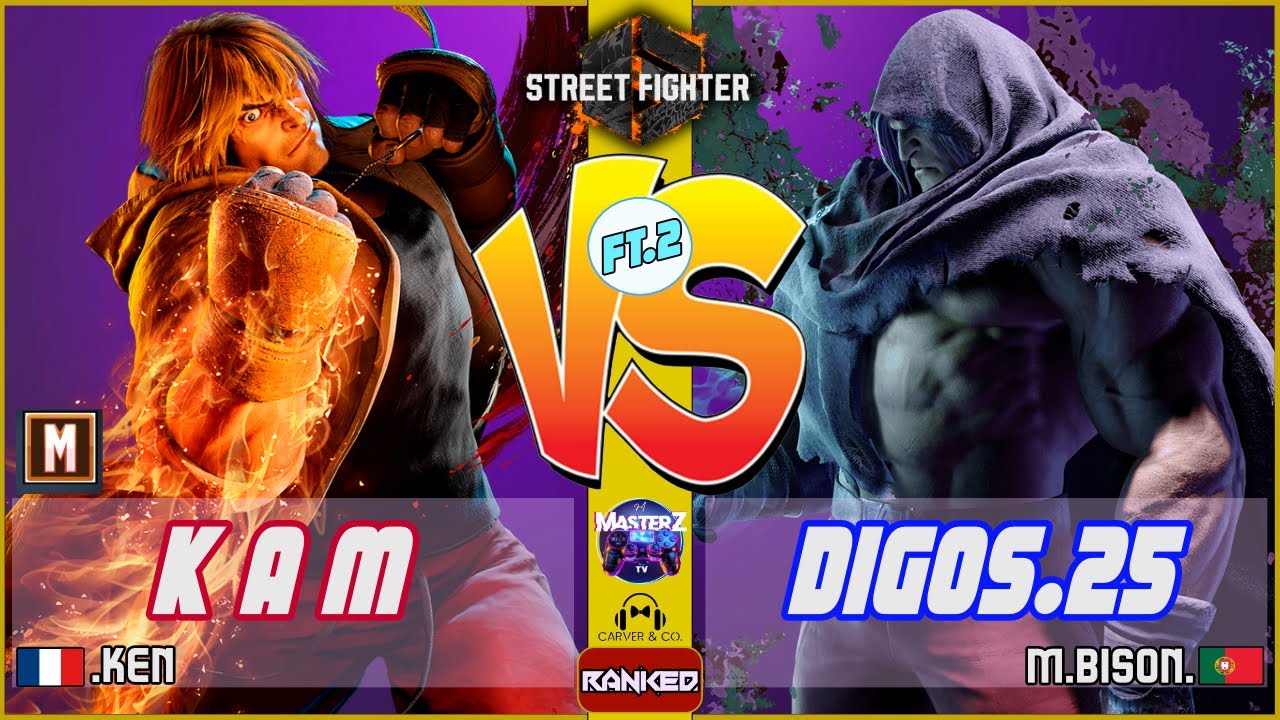 Street Fighter 6 💥💥 K A M (ken) VS Digos25 (M.bison) 💥💥 High level ...