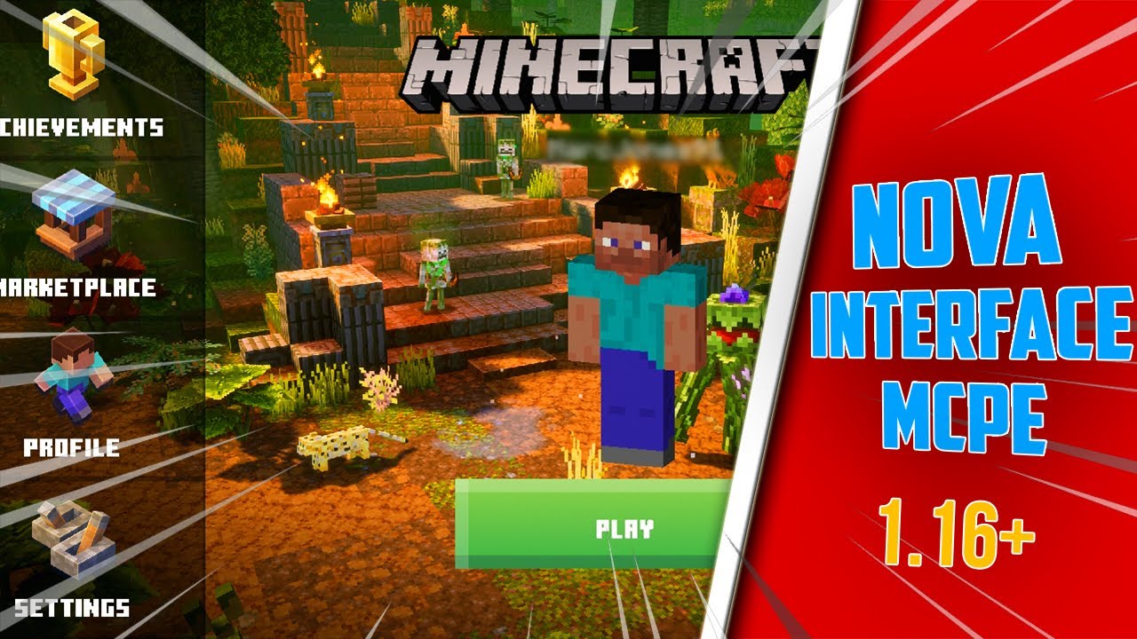 NOVA INTERFACE PARA MINECRAFT POCKET EDITION - (Bedrock, Win10, Console ...