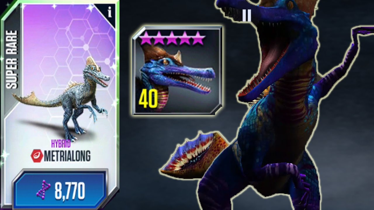 Metrialong Max Level - Jurassic World The Game - YouTube