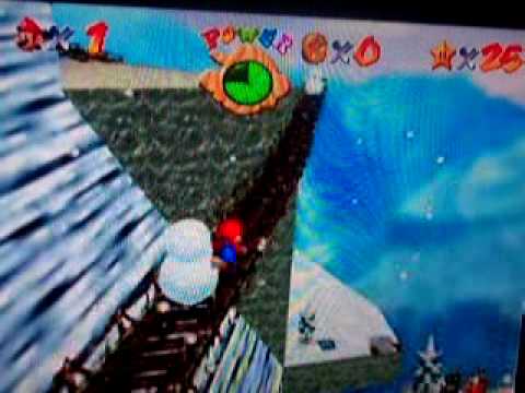 Super Mario 64 how to get cannon in snowmans land(part of marathon ...