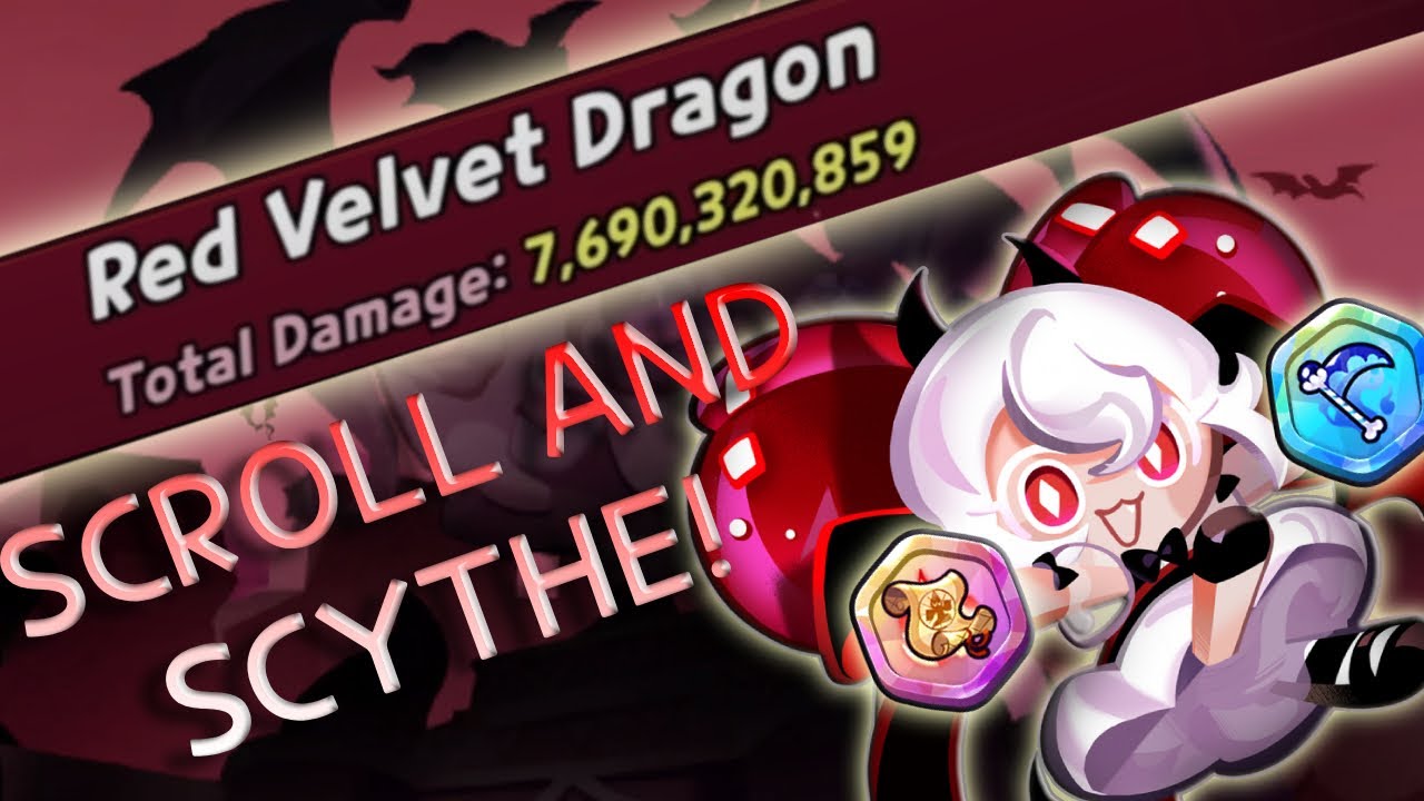 Scroll and Scythe Guide! Red Velvet Dragon!! Cookie Run:Kingdom - YouTube