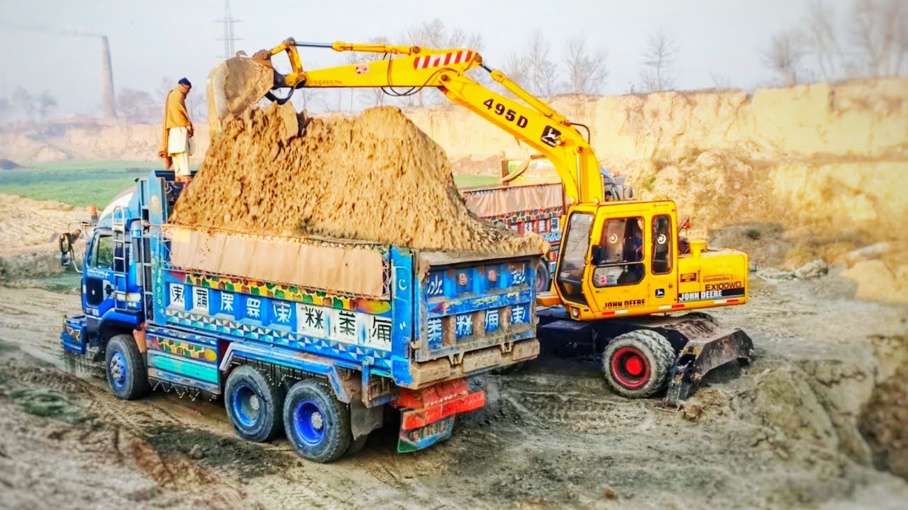 Excavator Operater full overload truck dumper. - YouTube