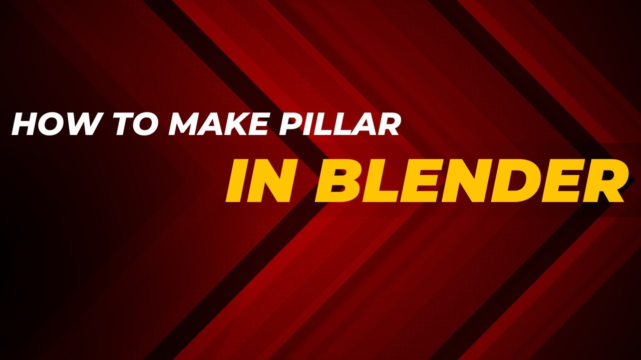 How to make a Modern Pillar in Blender - YouTube