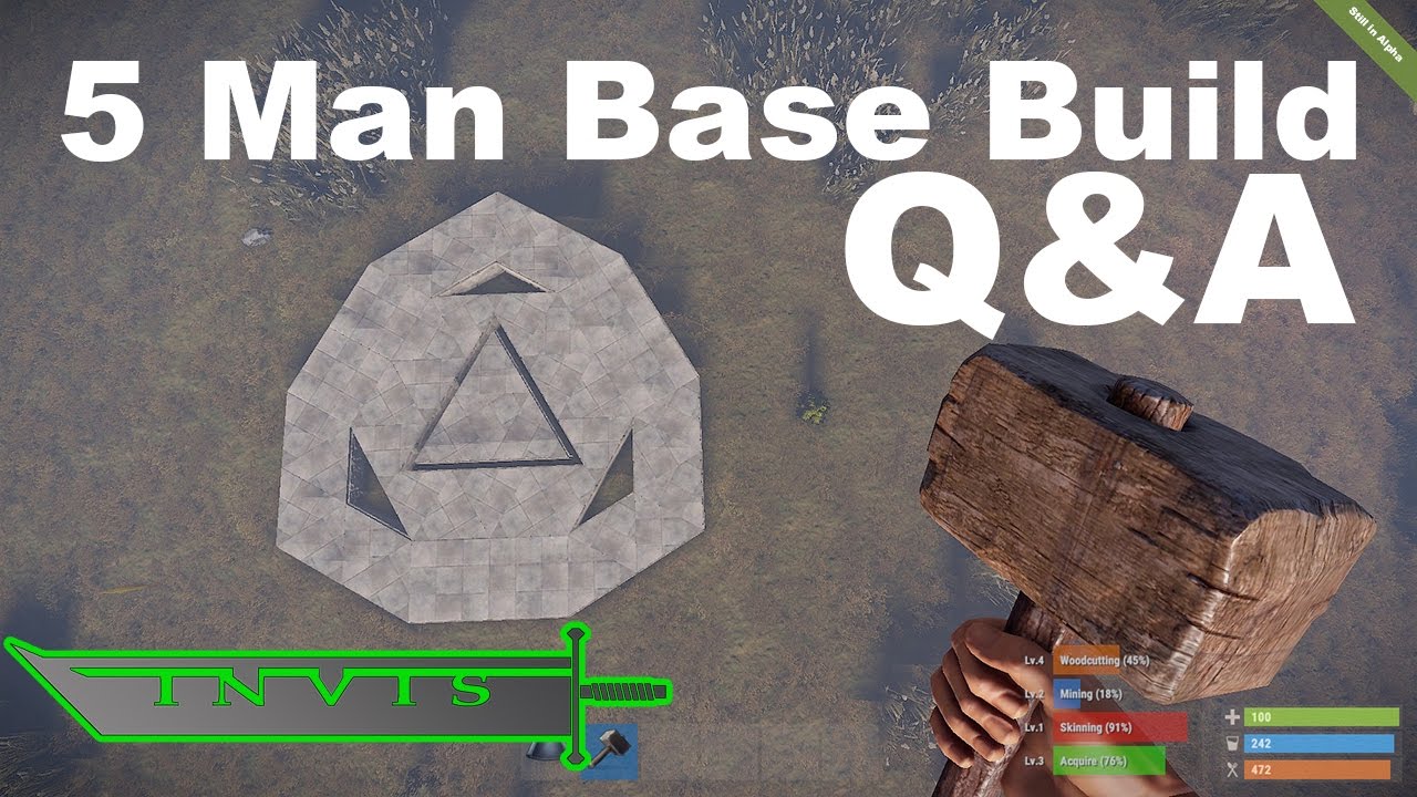 Going over step by step building a 5 man base. - YouTube