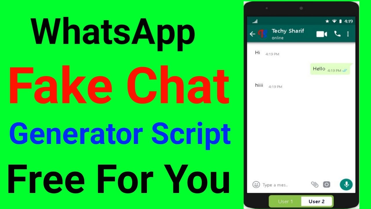WhatsApp Fake Chat Generator Website Script || How To Create Fake ...