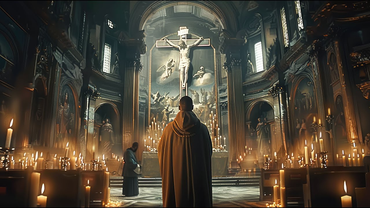 Gregorian Chant | Catholic Hymns Praying Before the Cross of Jesus ...