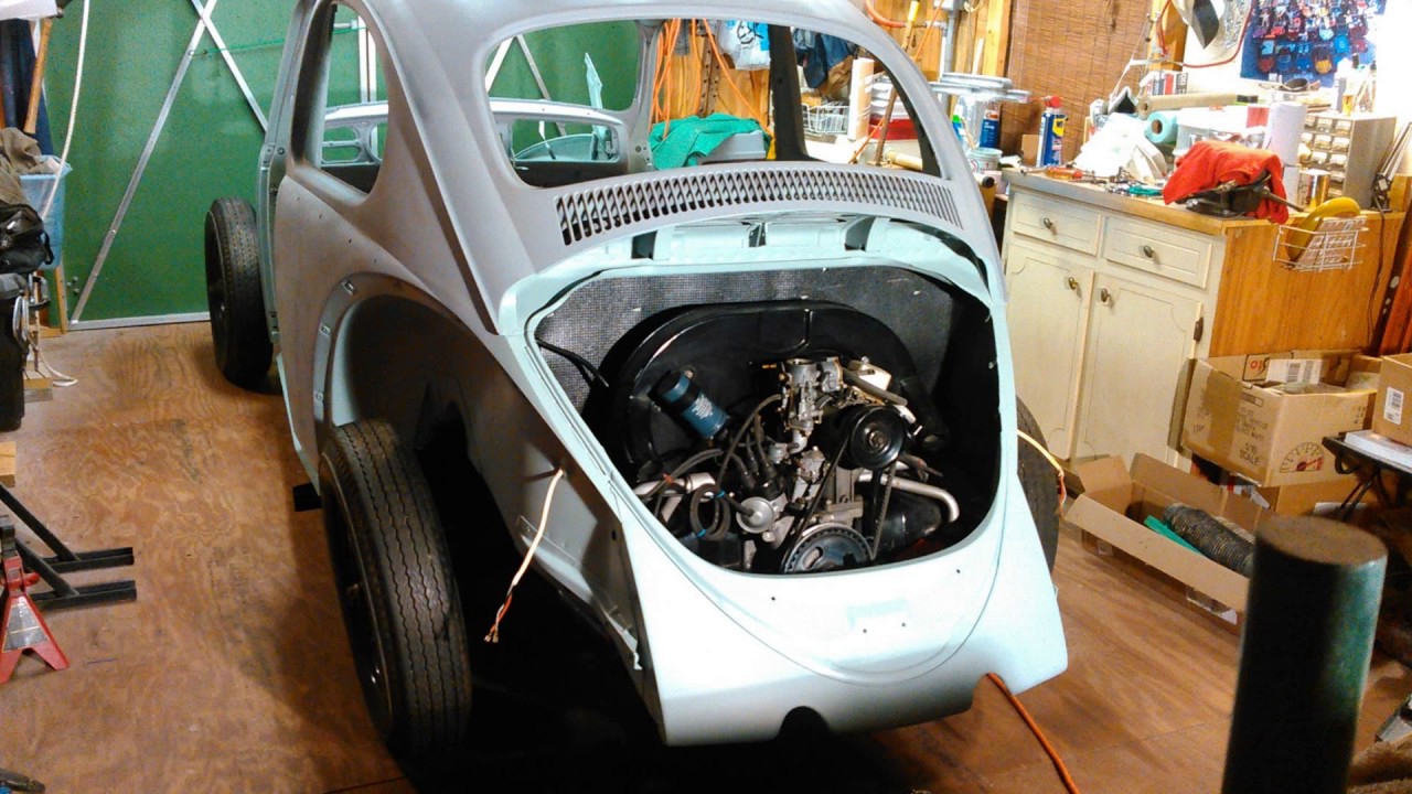 65 Bug: Body to chassis install (slide show) - YouTube