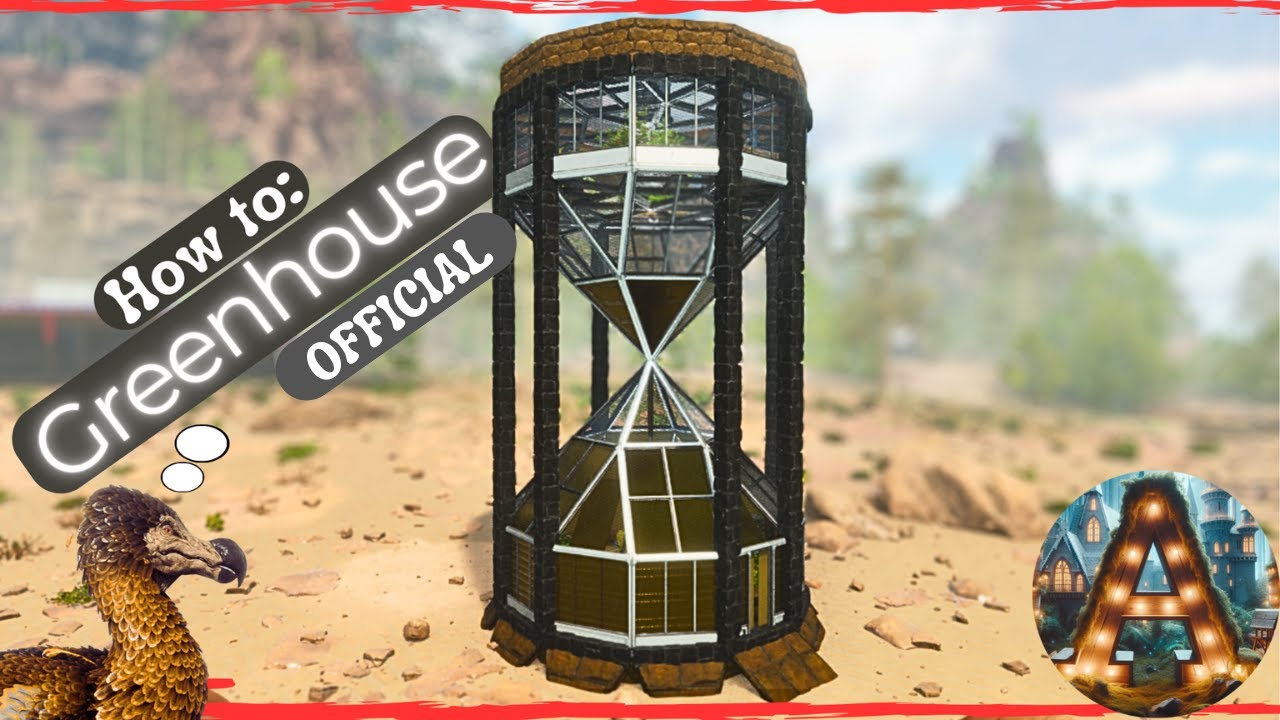 How to: Epic hourglass greenhouse build (Speedbuild) (Showcase) #ark # ...