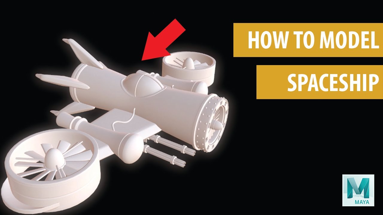 Stylized Spaceship Modeling Maya Tutorial - Speedart - YouTube