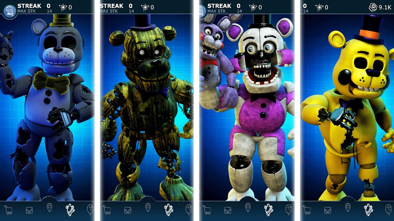 Fan made Freddy's Animatronics FNAF AR Workshop Animation - YouTube