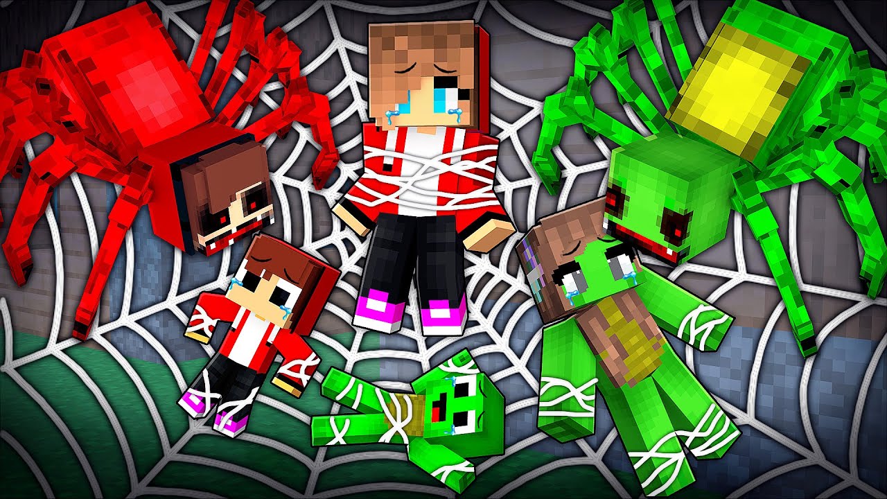 JJ and Mikey Became MUTANT SPIDERS and ATE THEIR FAMILY in Minecraft Challenge - Maizen - YouTube