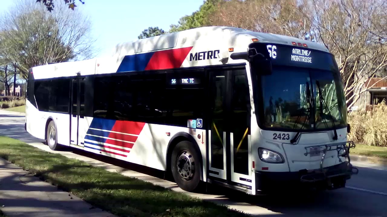 Houston merto bus 56 Airline/Montrose XD40 NFI Xsclerior - YouTube