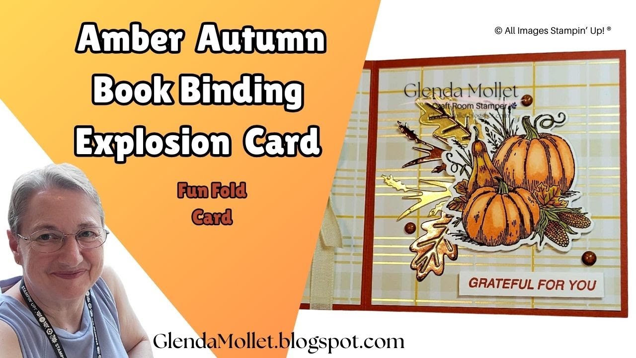 Amber Autumn Book Binding Explosion Fun Fold | Autumn Toile Suite ...