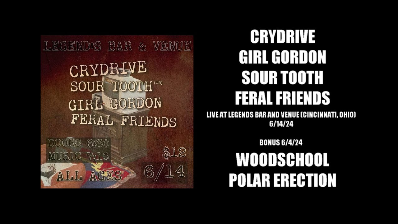 live at legends bar and venue (cincinnati, ohio) 6/14/24 and 6/4/24 ...