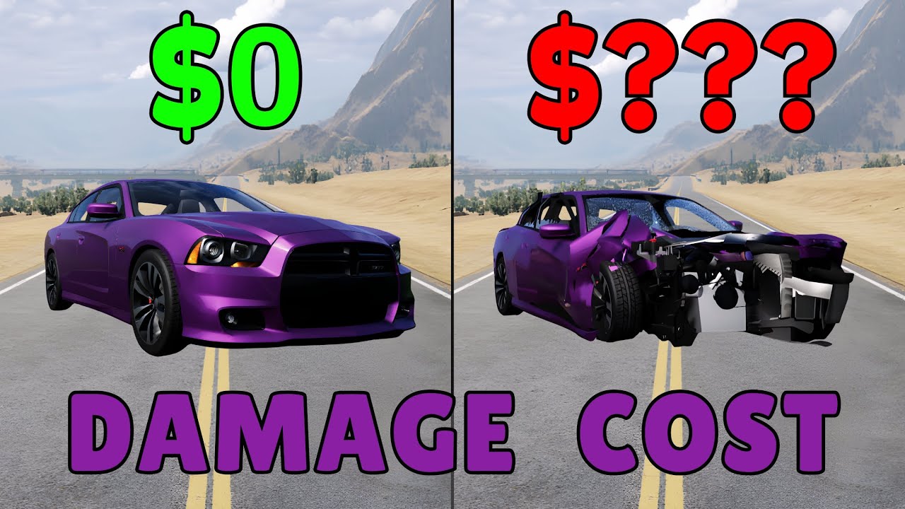 Realistic Crashes BeamNG Drive Damage Cost #14 | Epic Wallet Survival ...