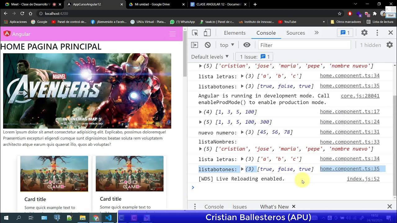 TypeScript en Angular 12 como crear array o lista de números string boolean char any PARTE 2/2 ...