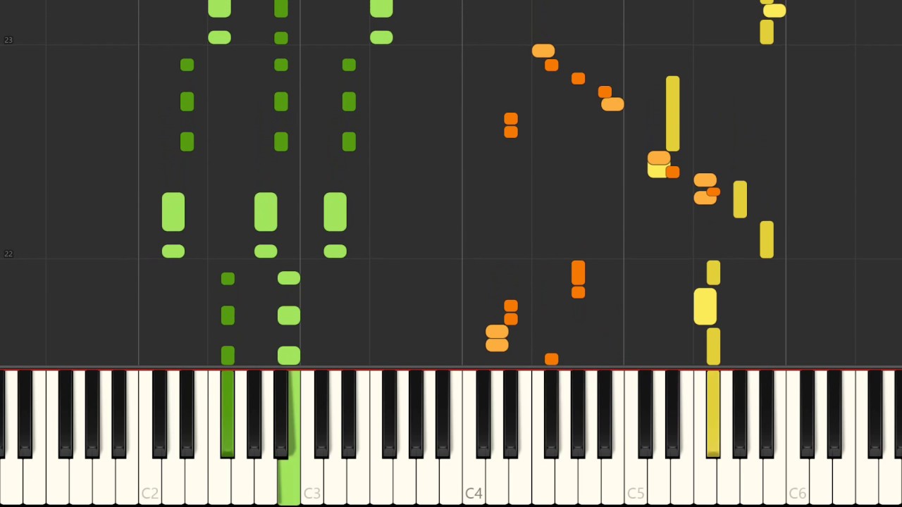 [sheet music] Bloodstained Stage 3 The Brilliant Void Synthesia - YouTube