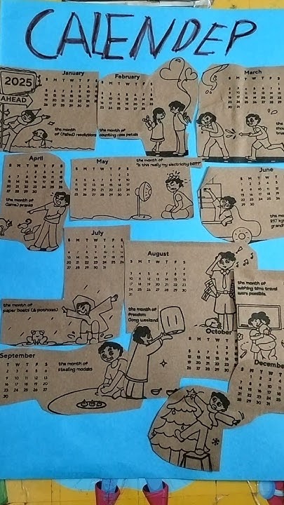 DIY CALENDER HOME MADE CALENDER HOW TO MAKE#draw #art - YouTube