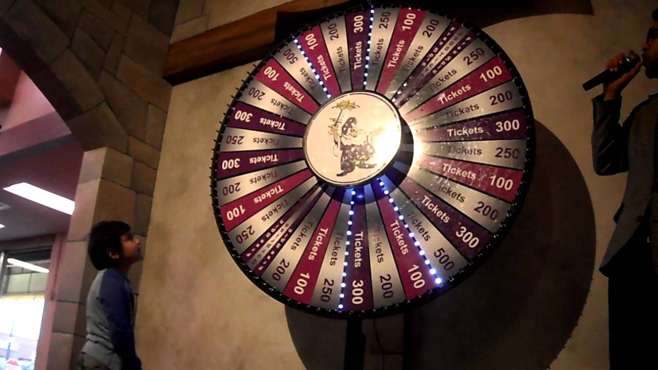 Spinning the ticket wheel @ Enchanted Castle - YouTube