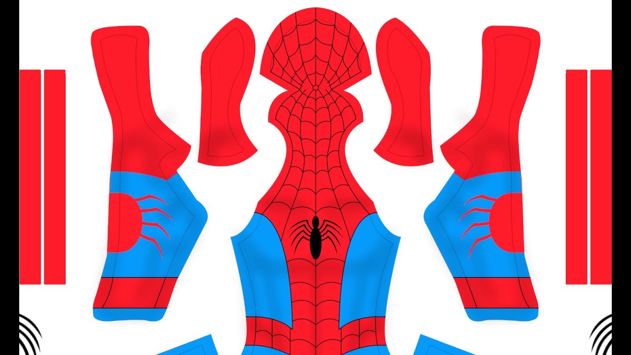 How to Make a Spider-Man Cosplay Pattern Part 2 - Torso and Front Mask ...