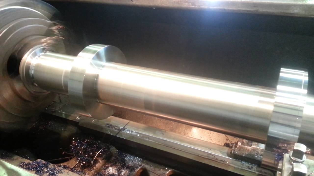 turning monel hydraulic cylinger - YouTube