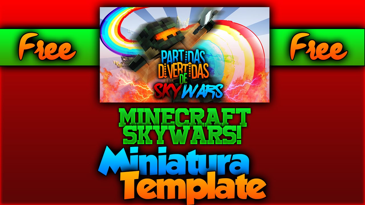 Skywars Miniatura Editable GRATIS! - Skywars Thumbnail Template FREE ...