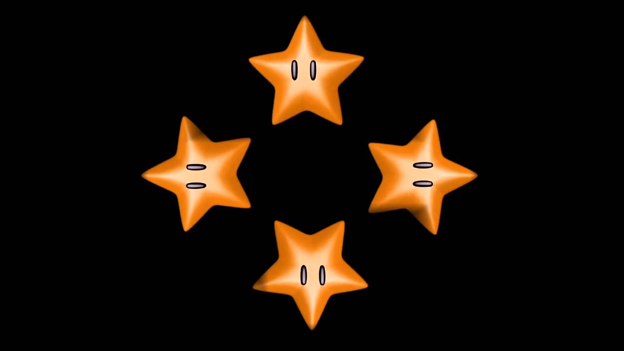 Mario Bros' Star spinning | HOLHO 3D Hologram Template 4faces pyramid ...