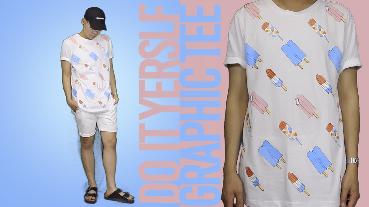DIY: Graphic Tee // The Popsicle Shirt! - YouTube