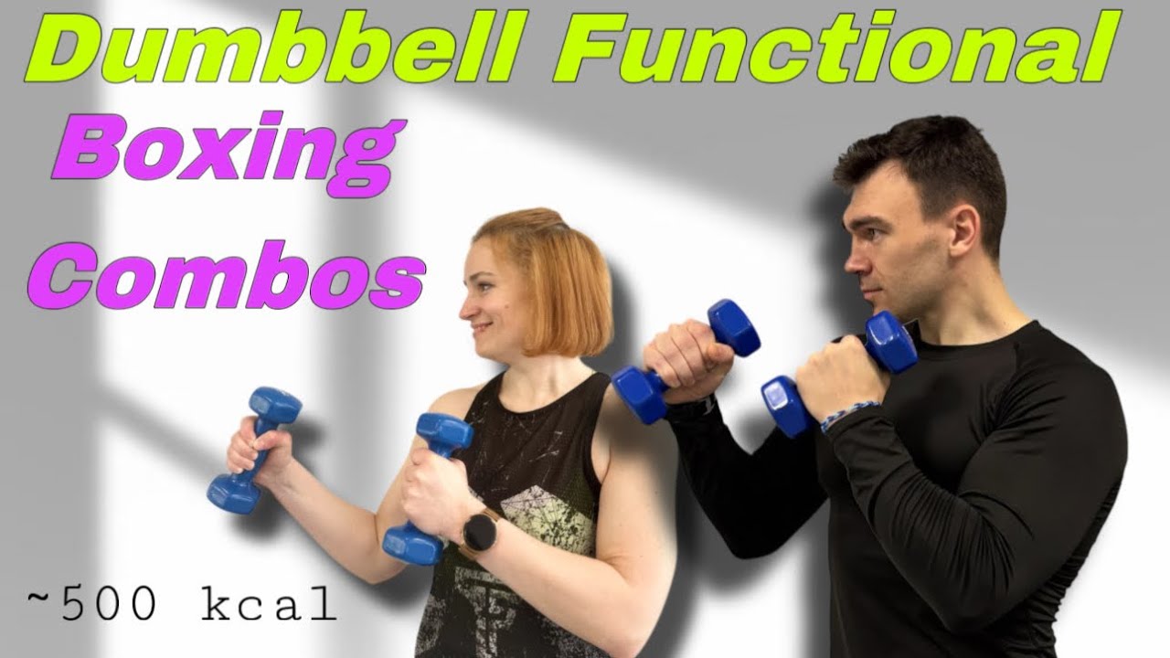 🔥 Dumbbell Functional Workout + Boxing Combos | 55-Min Fat-Burning Full Body Session - YouTube
