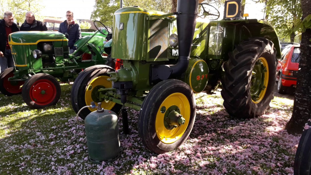 Démarrage d'un tracteur SFV 302 et d'un Ford 8000. - YouTube