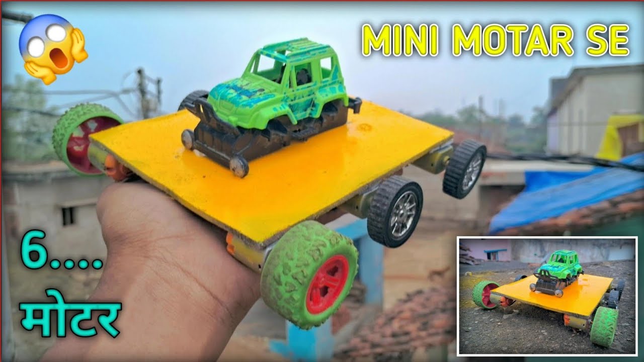 mini motor ke madad se Mini Thar /six wheeler how to make mini Thar ...