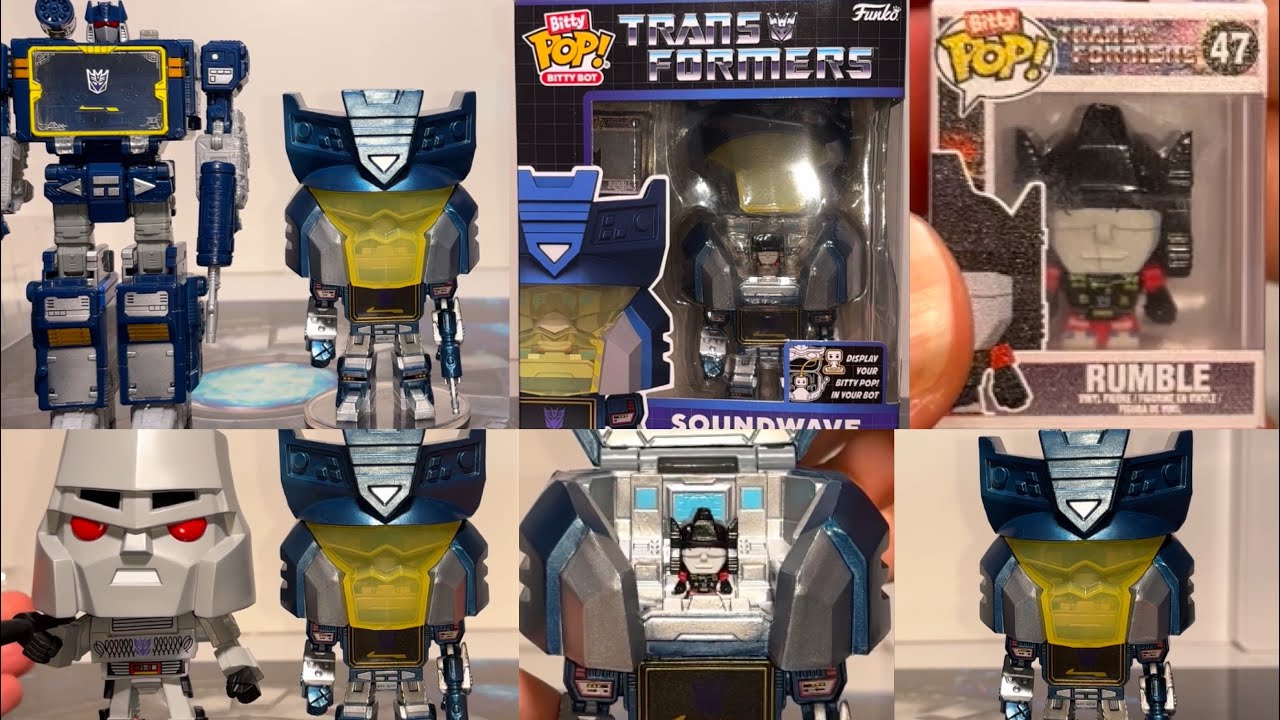 Transformers funko pop G1 soundwave & bitty pop rumble review. New ...