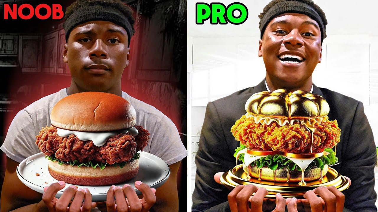 Noob Chicken Sandwich VS Pro Chicken Sandwich - YouTube