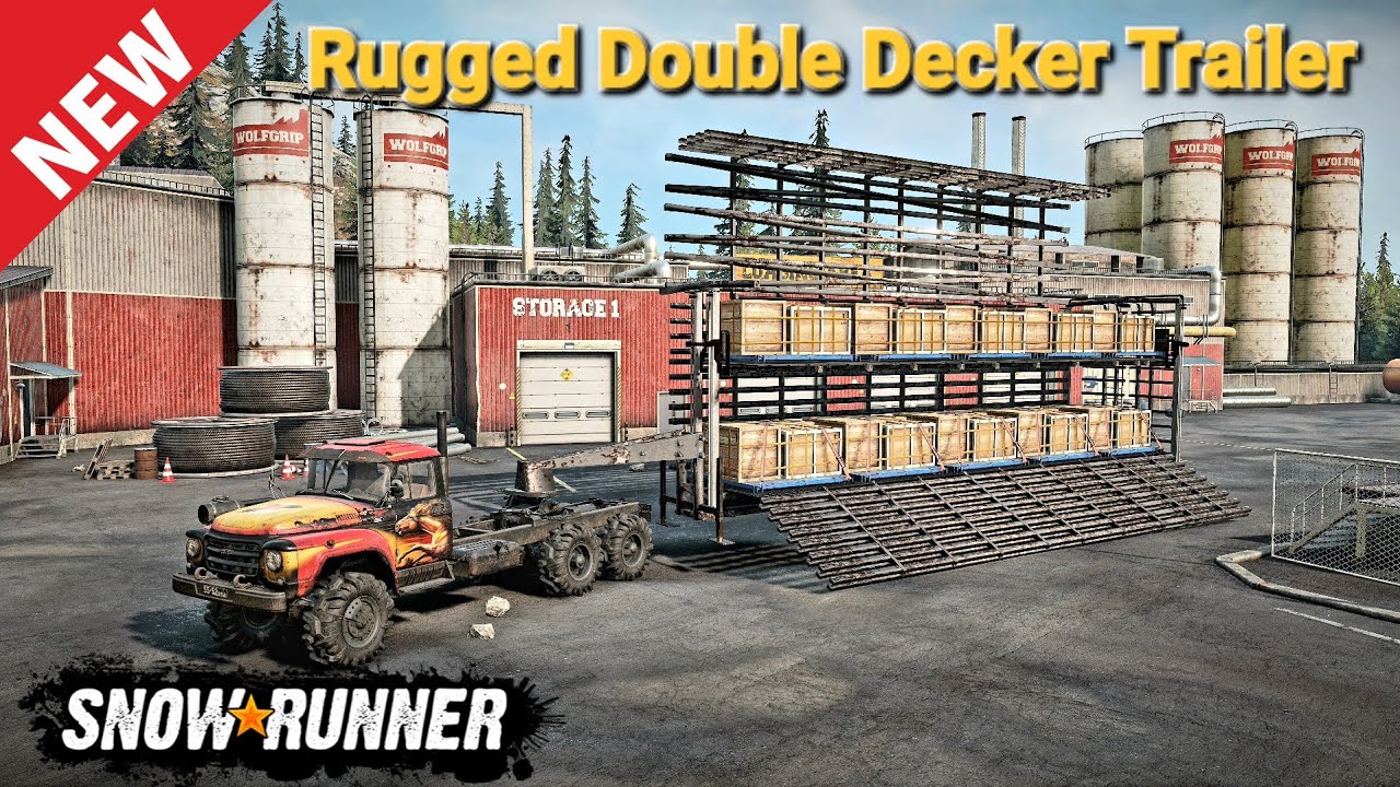 New Rugged Double Decker Trailer In SnowRunner - YouTube