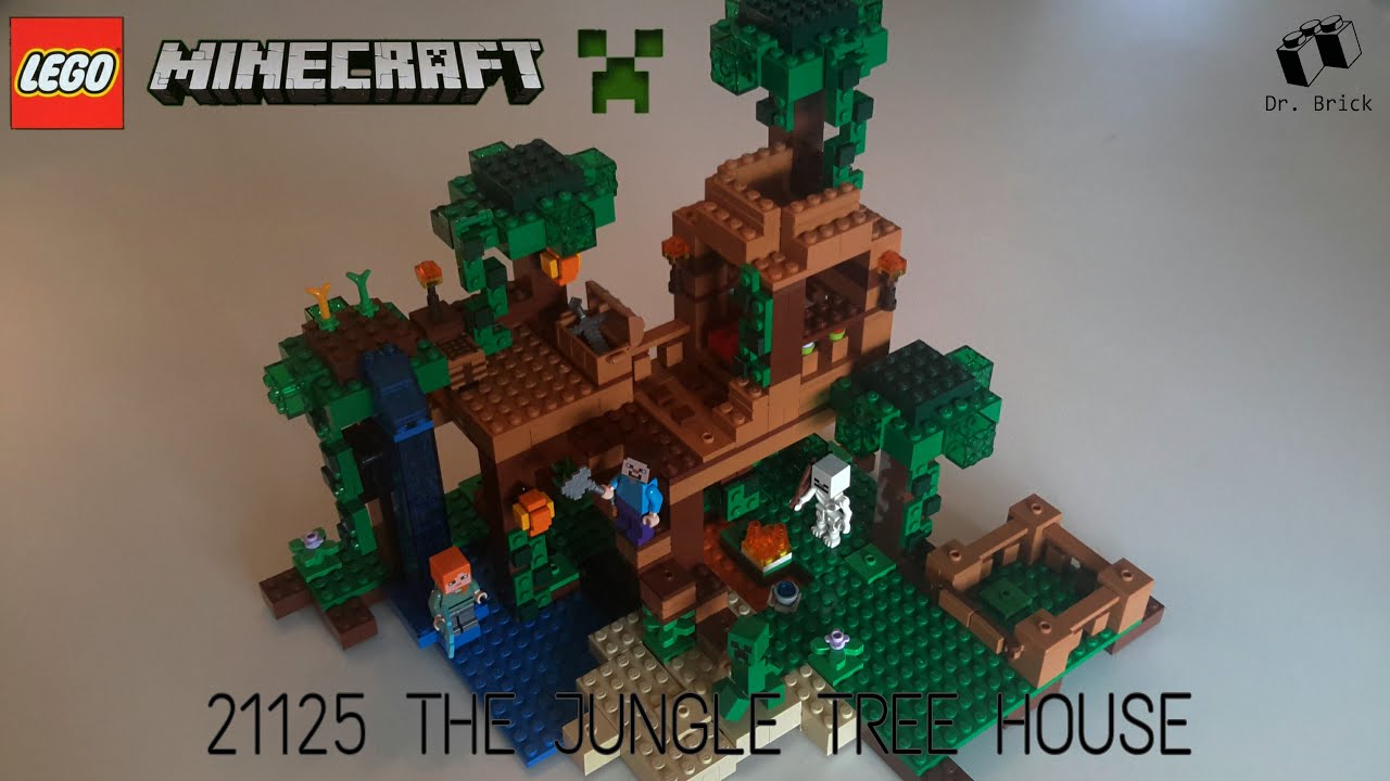 LEGO MINECRAFT / 21125 THE JUNGLE TREE HOUSE / STOP MOTION SPEED BUILD ...